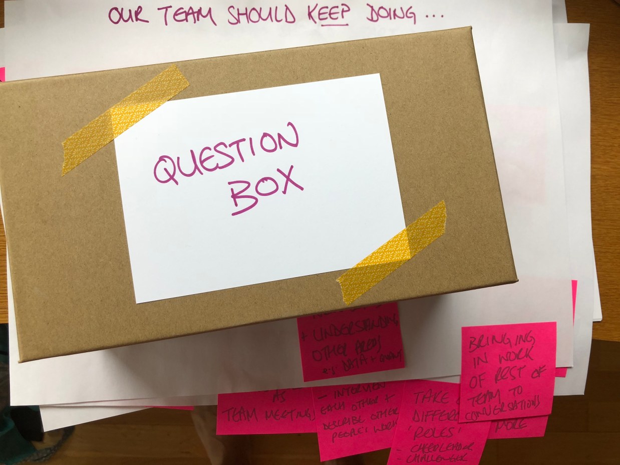 The Question Box: Exploring Teamwork – matt finch / mechanical dolphin