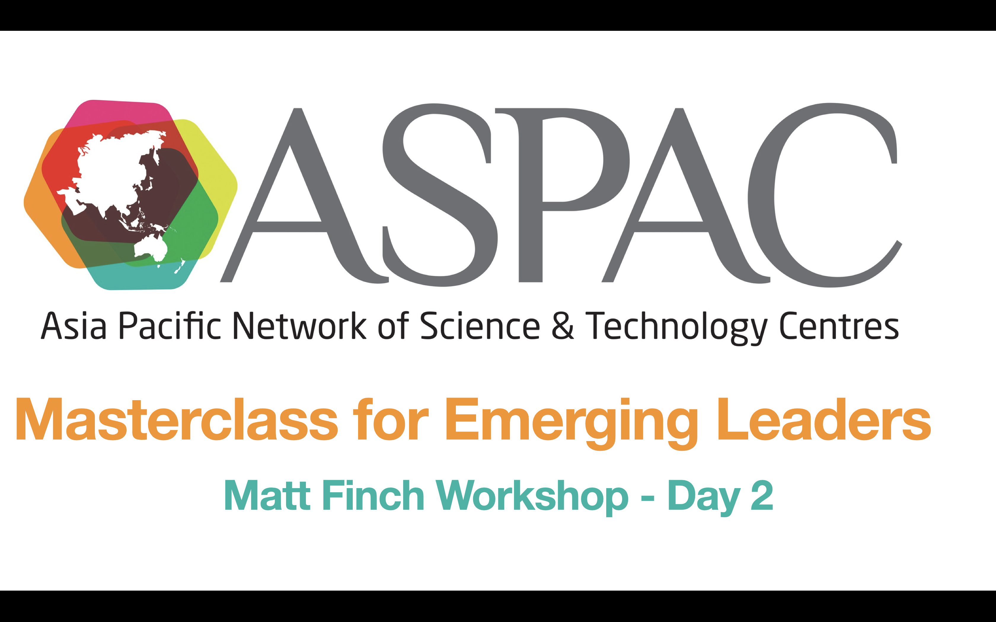 Masterclass for ASPAC Emerging Leaders – matt finch / mechanical dolphin